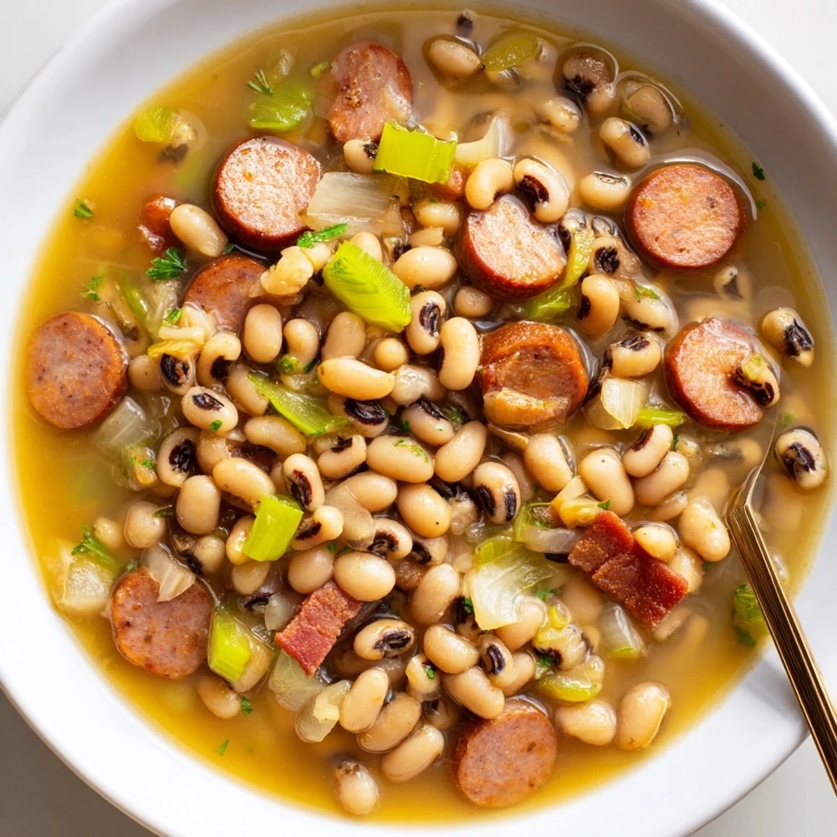 Hearty Southern Black-Eyed Peas with Smoky Sausage and Creole Spices